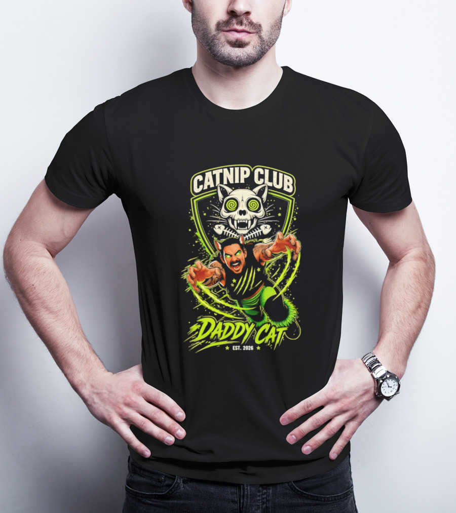 Catnip Club Daddy Cat Wrestling Est 2020 T-Shirt
