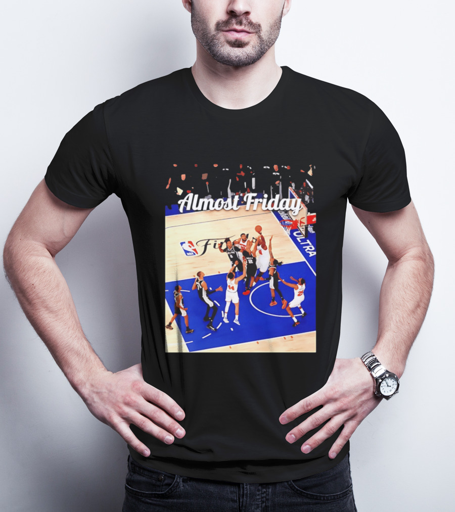 Almost Friday New York Knicks NBA Fit Game 4 Action Scene T-Shirt