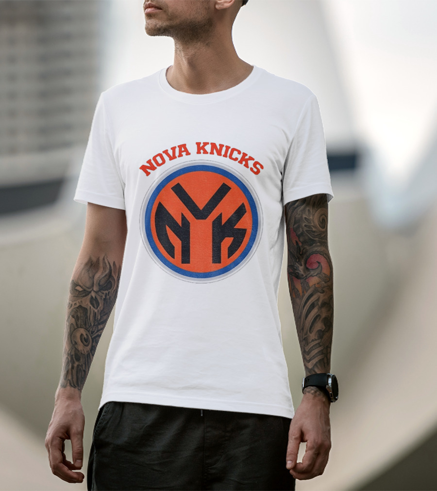 Nova Knicks NVK Villanova Wildcats New York Knicks Basketball Mashup T-Shirt