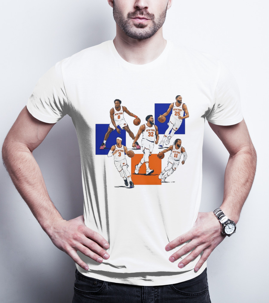 Og Anunoby Josh Hart Karl Anthony Towns Mikal Bridges Jalen Brunson New York Knicks Basketball Players T-Shirt