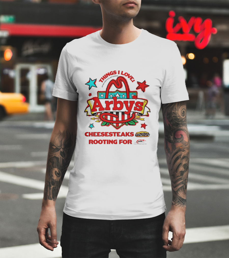 Sammy Smith Arby's Things I Love Cheesesteaks Jr Motorsports Racing Fan T-Shirt