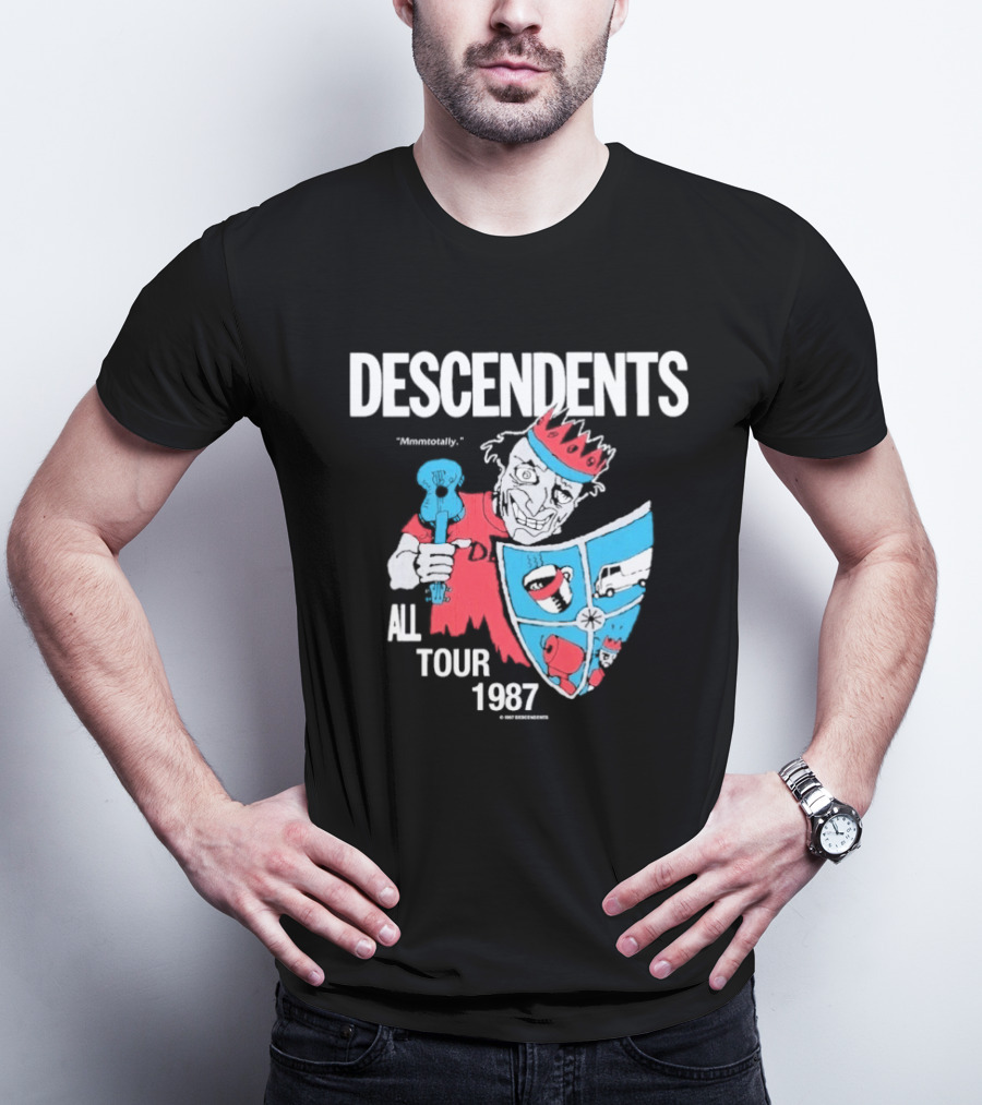 Descendents All Tour 1987 Jester Graphic With Shield And Scepter T-Shirt