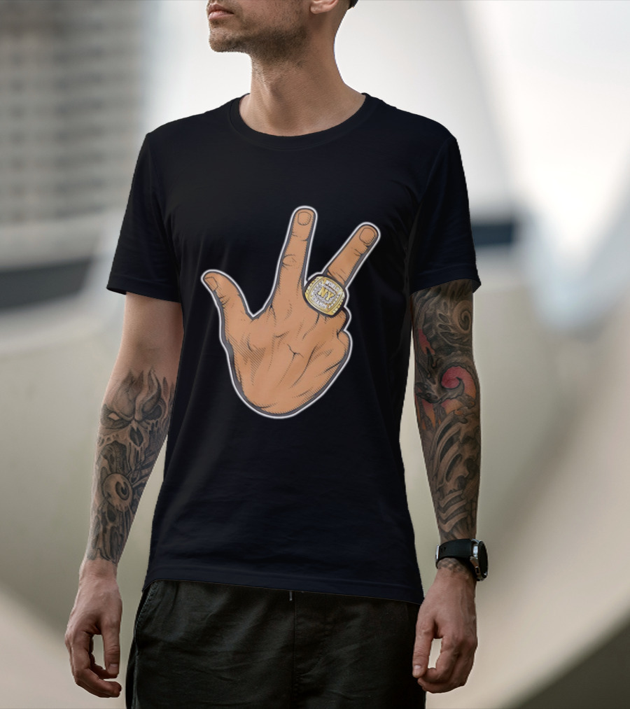 Jalen Brunson New York Knicks 2026 World Champs Ring Gesture T-Shirt