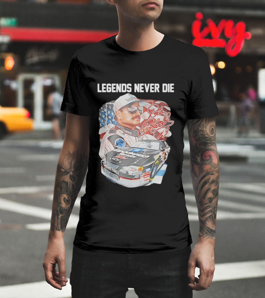 Legends Never Die Dale Earnhardt Monte Carlo Racing Number 3 T-Shirt