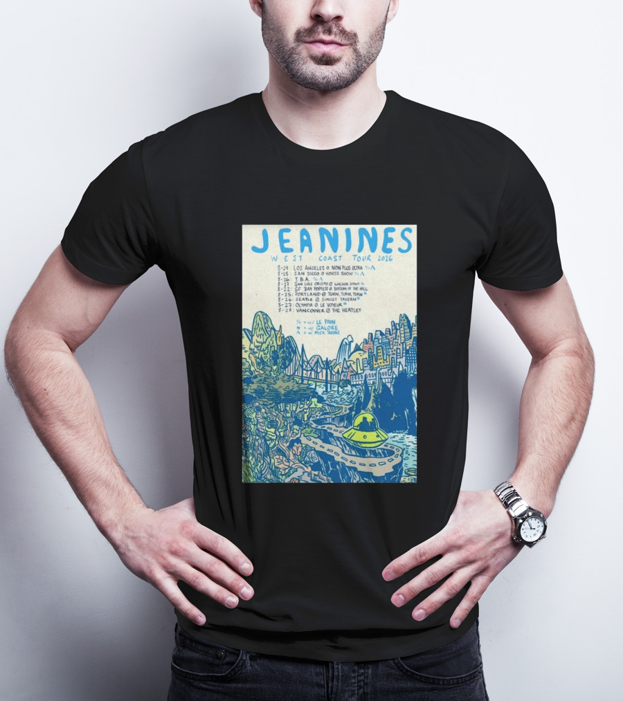 JEANINES West Coast Tour 2026 Cities And Venues T-Shirt