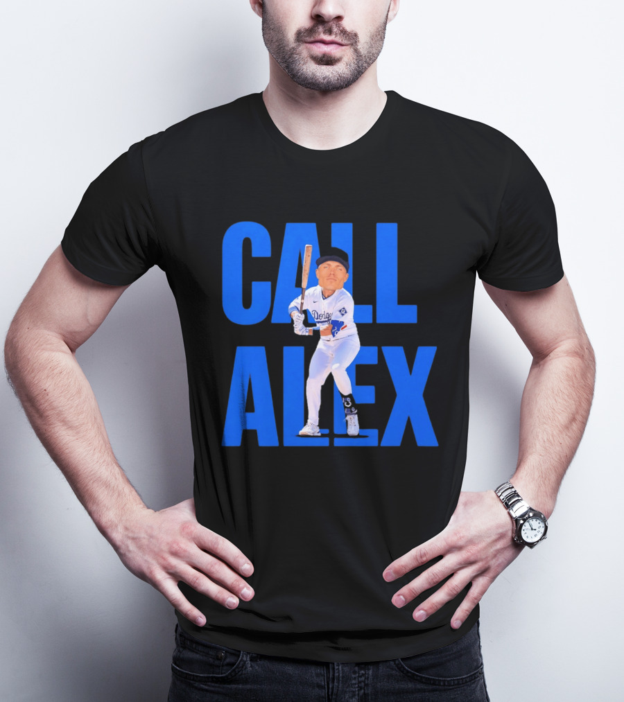 Call Alex Los Angeles Dodgers Baseball Player Caricature T-Shirt