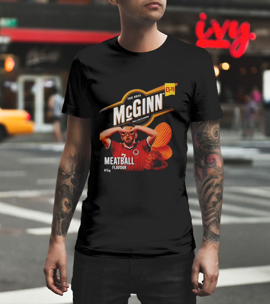 The Real McGinn Full On Flavour Meatball 65g £1.25 T-Shirt