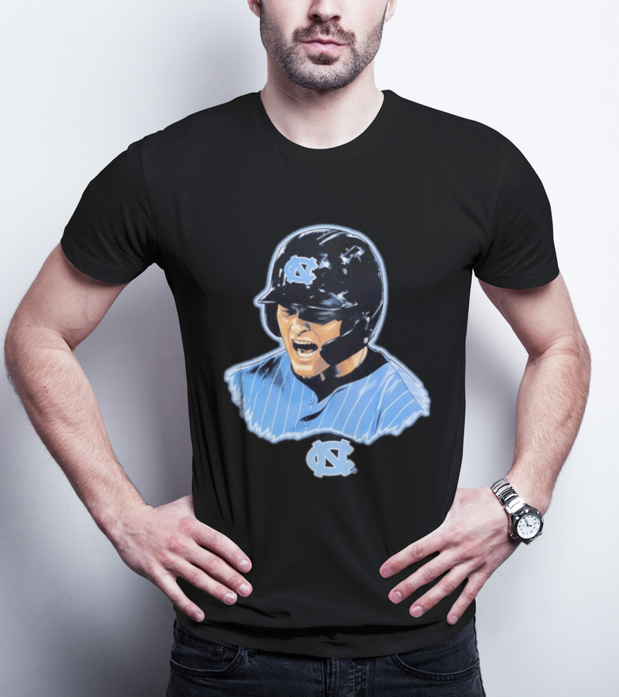 Macon Winslow North Carolina Tar Heels Baseball Player Helmet And Jersey T-Shirt