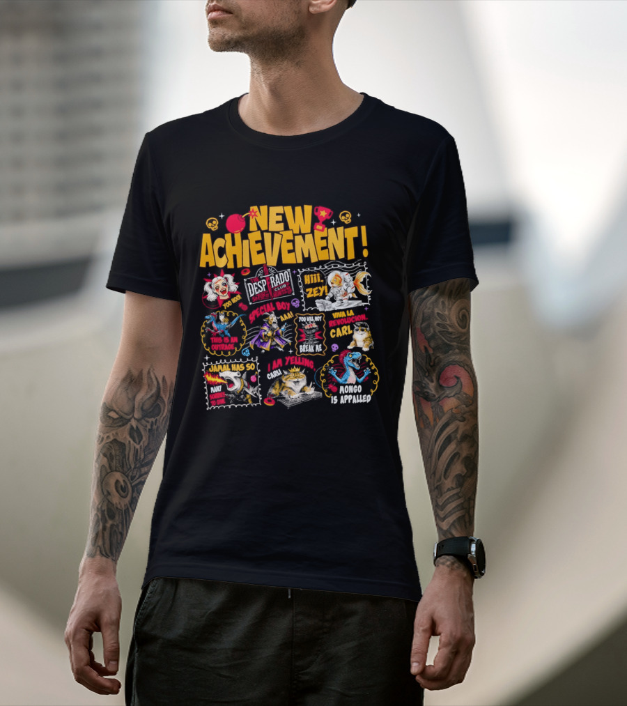 New Achievement Dungeon Crawler Carl The Desperado Club Hit Zey I Am Yelling Carl T-Shirt