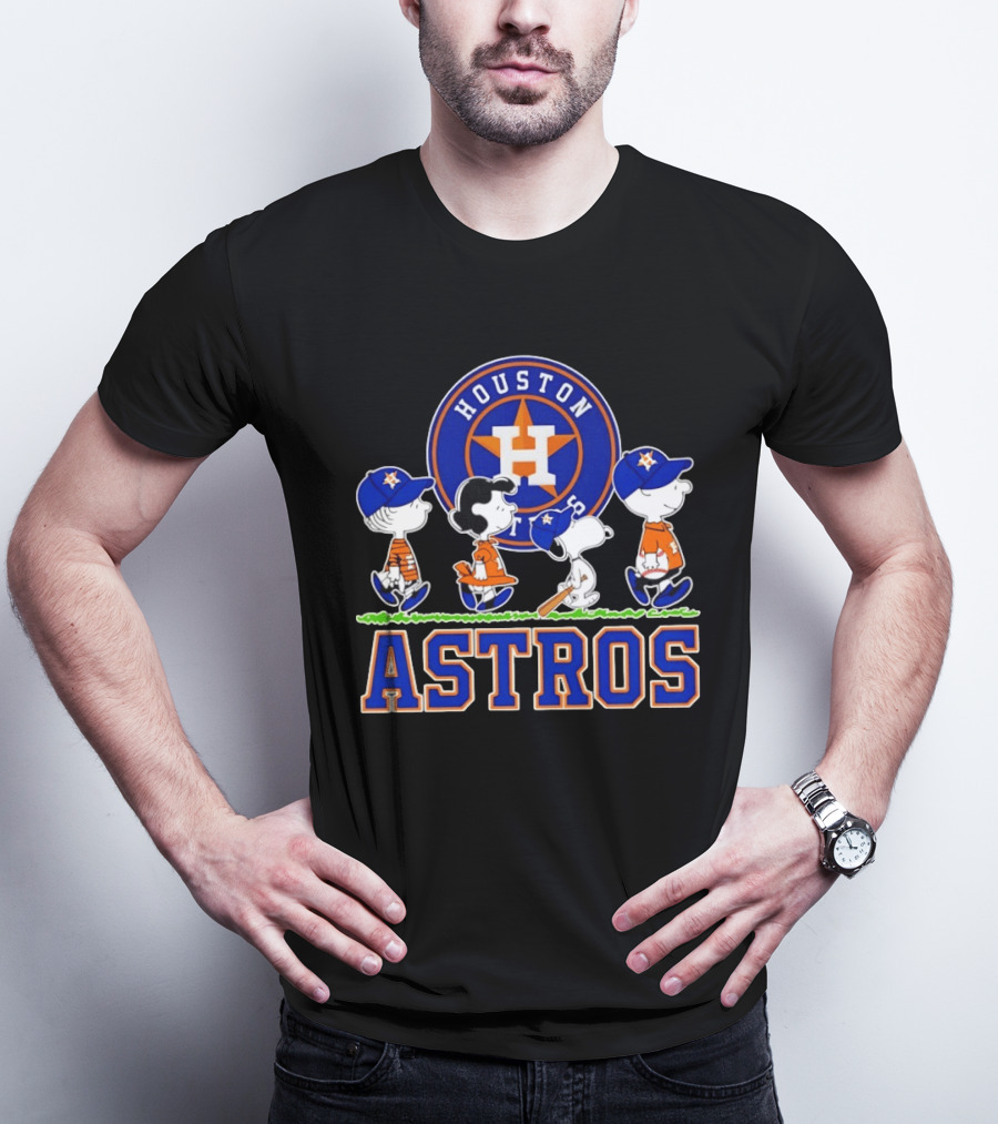 Houston Astros Snoopy Charlie Brown Lucy Linus Abbey Road 2026 T-Shirt