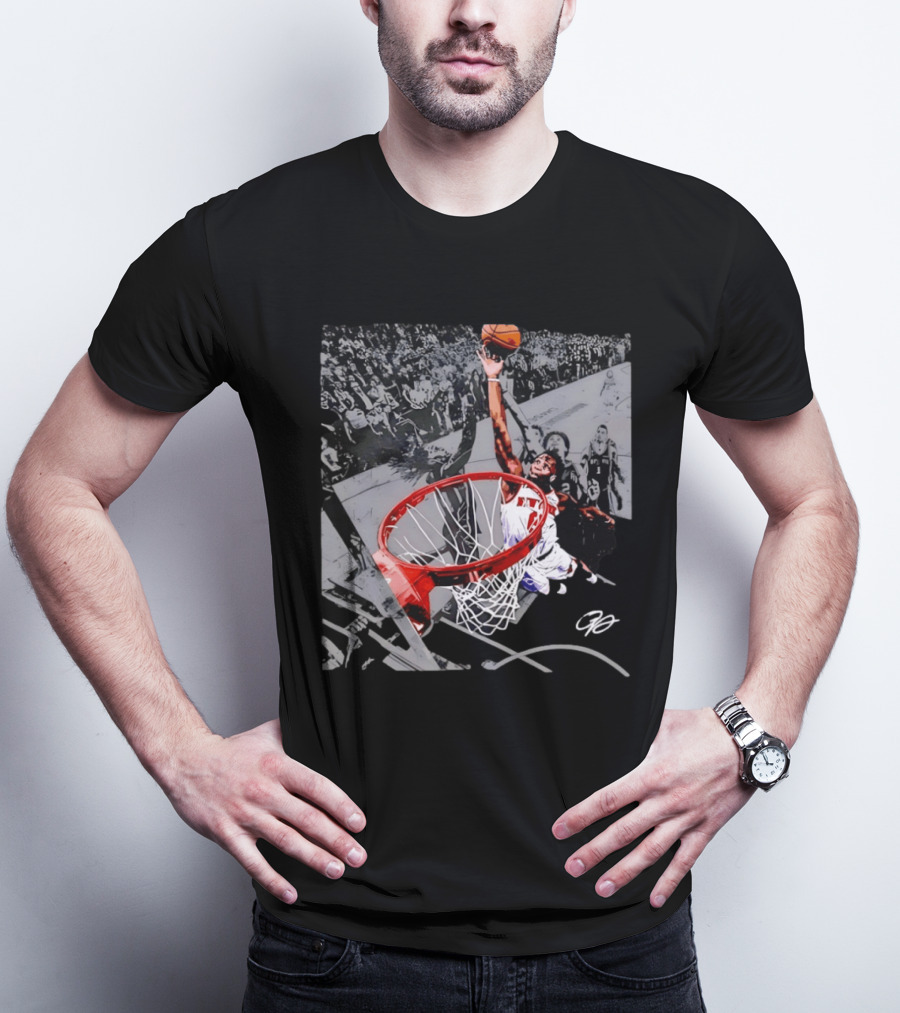 OG Anunoby Dunking New York Knicks 2026 NBA Action T-Shirt
