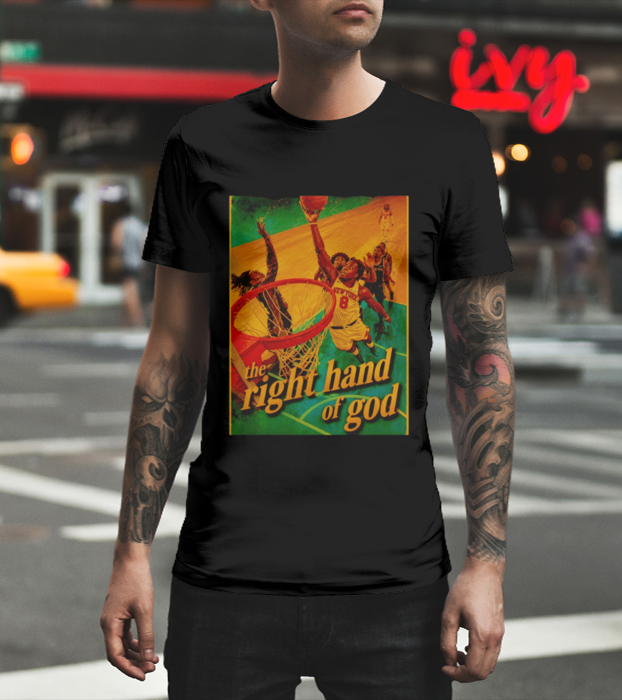 OG Anunoby New York Knicks Basketball The Right Hand Of God 2026 T-Shirt