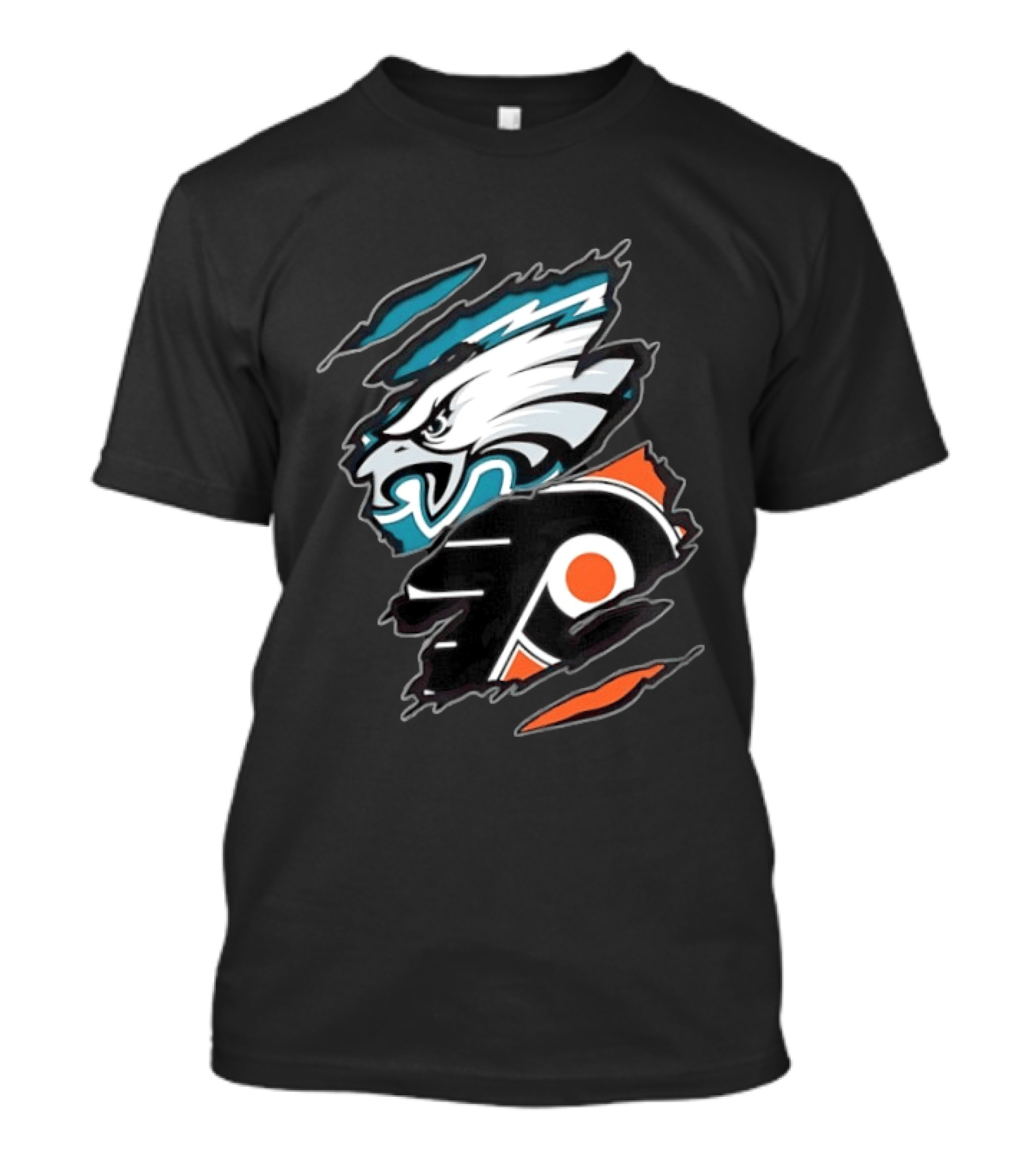 Philadelphia Eagles And Philadelphia Flyers Two Teams One Heart T-Shirt