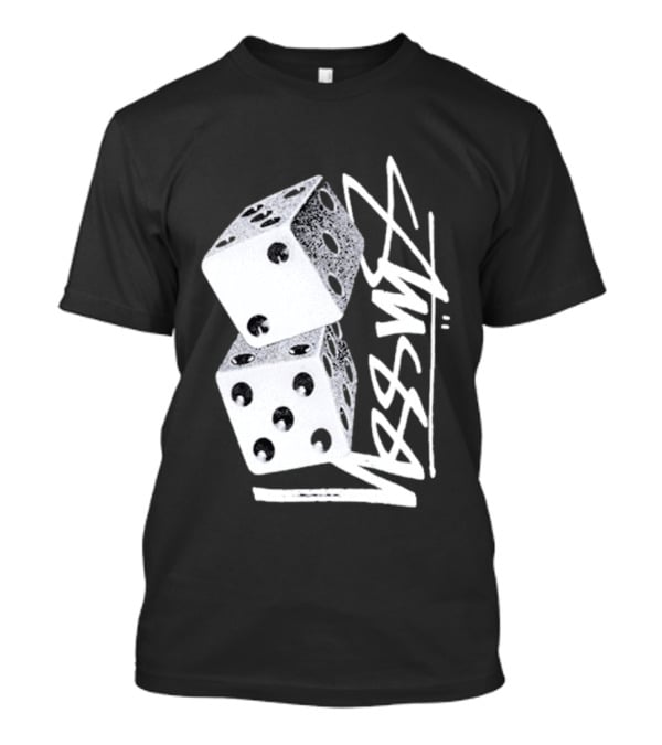 Pla Skateboarding Stussy Dice Stacked Six Side Metal T-Shirt