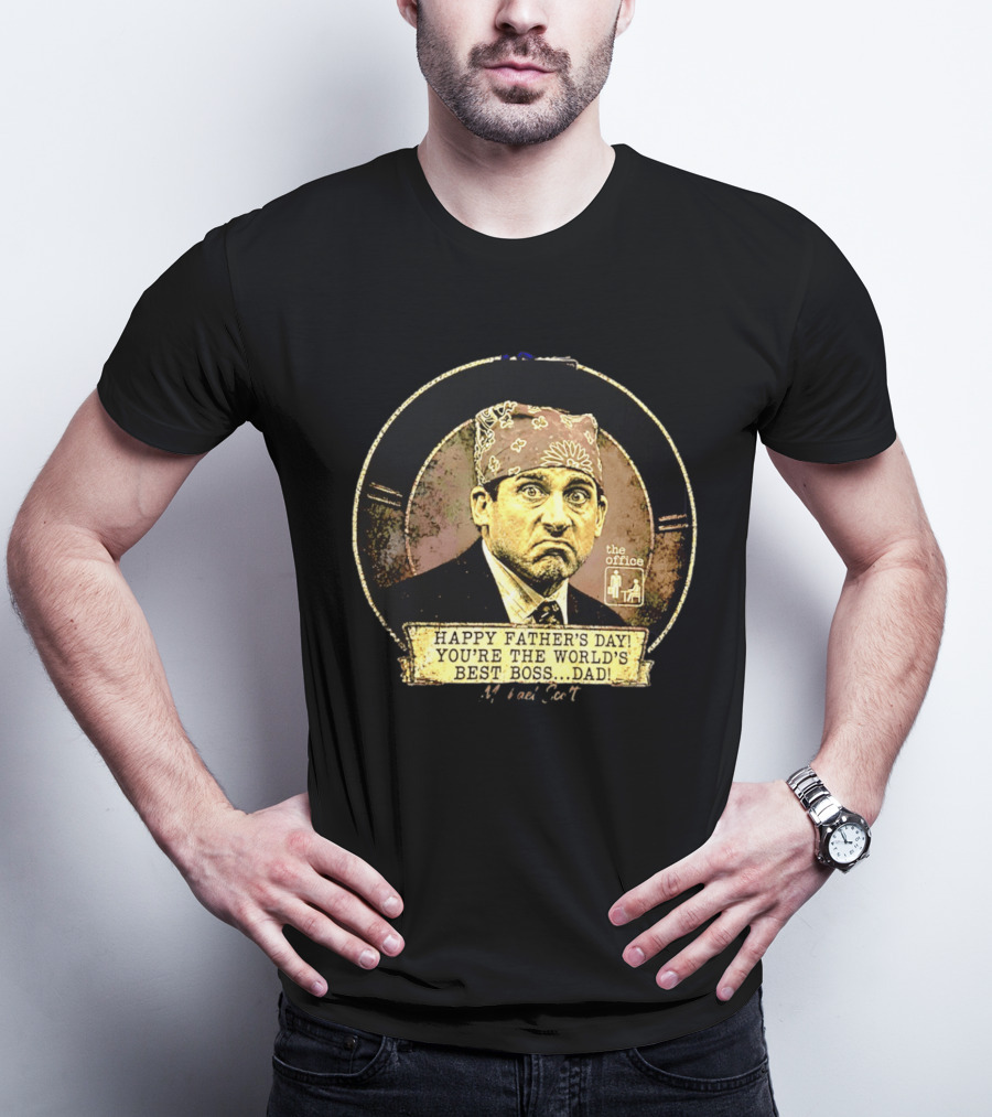 Happy Father's Day You're The World's Best Boss Dad The Office Prison Mike T-Shirt