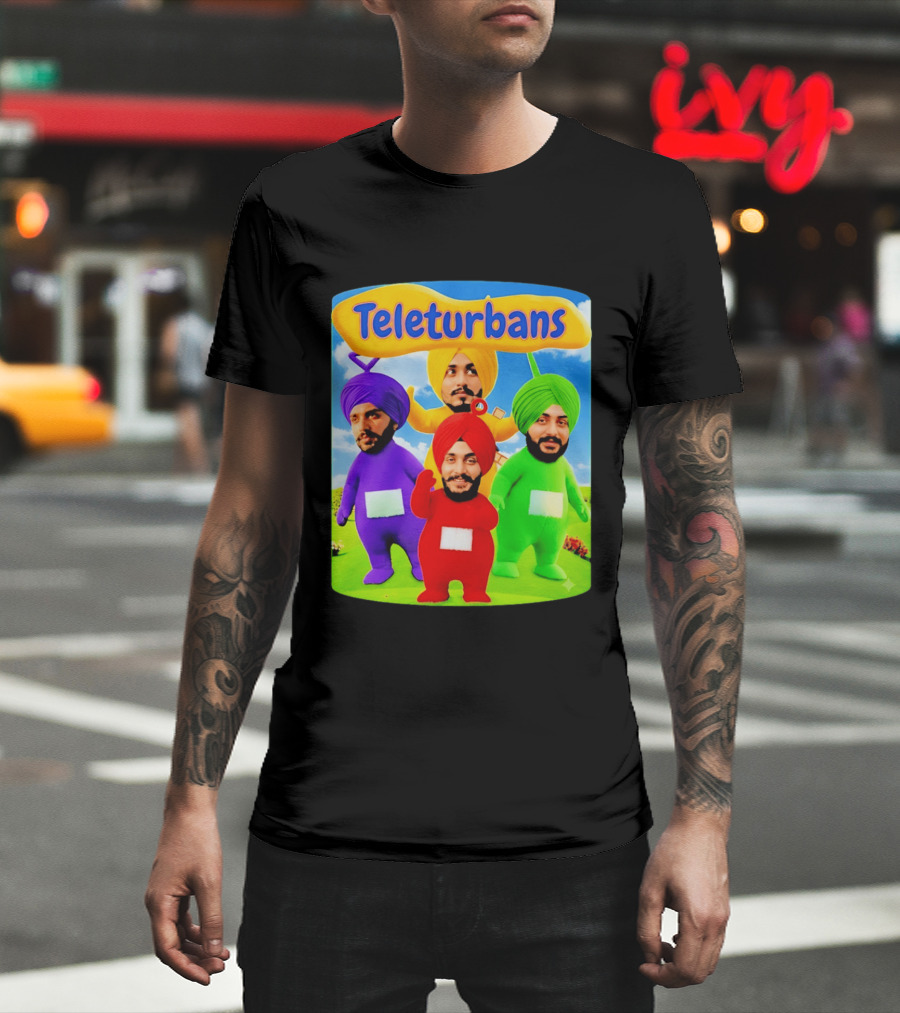 Teleturbans Colorful Characters Parody Featuring Turbans T-Shirt