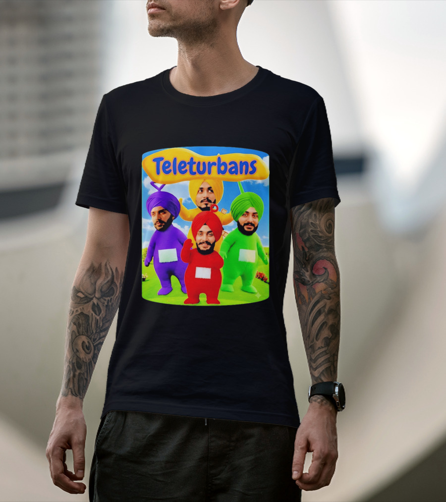 Teleturbans Colorful Characters Parody Featuring Turbans T-Shirt