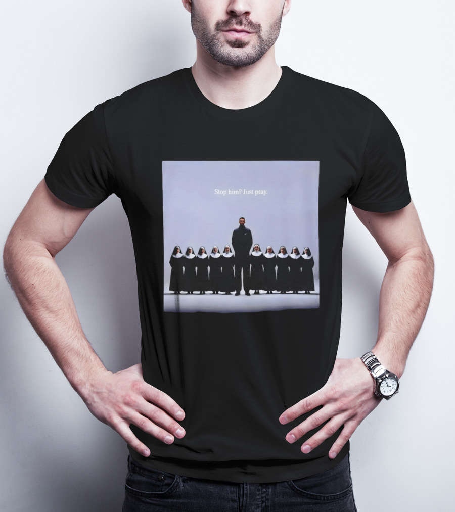 Wemby And The Nuns San Antonio Spurs Basketball Stop Him Just Pray T-Shirt