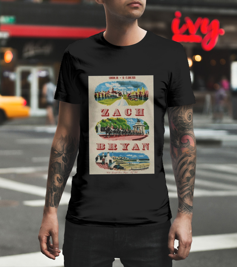 Zach Bryan London UK 16 17 June 2026 Royal Guard Horse Guards Parade T-Shirt