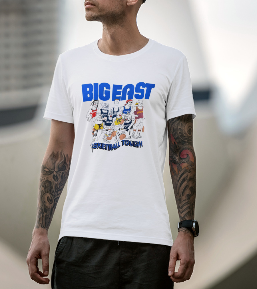 Big East Basketball Teams Boston St John's Syracuse Villanova Pitt Husky Tough T-Shirt