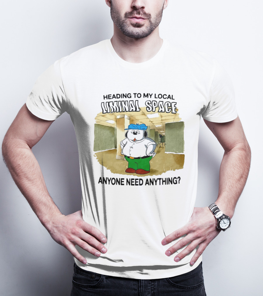 Heading To My Local Liminal Space Anyone Need Anything Dog In Office Humor T-Shirt