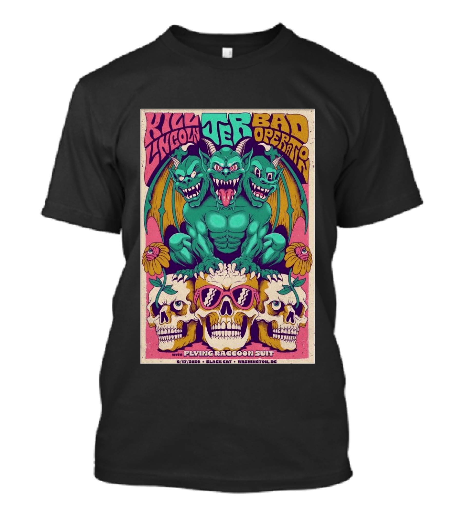 Kill Lincoln JER Bad Operation Flying Raccoon Suit Black Cat Washington DC 6/17/2026 T-Shirt