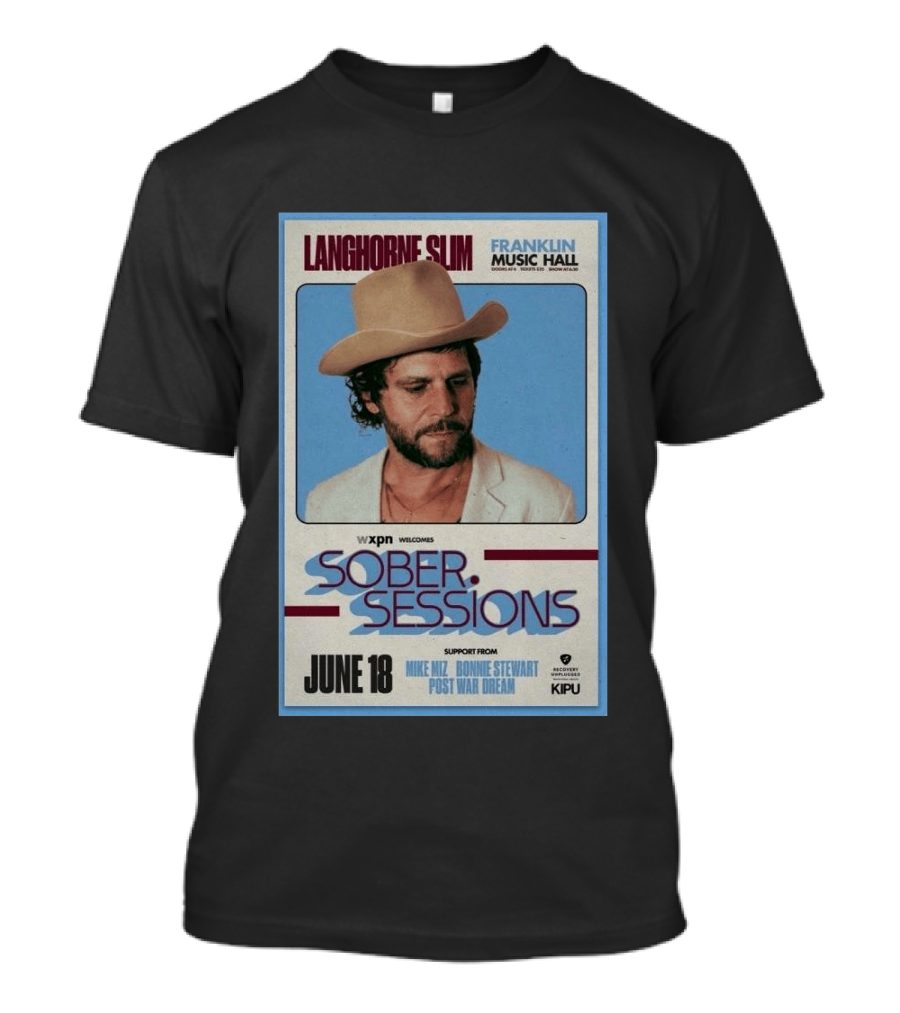 Langhorne Slim Sober Sessions Franklin Music Hall June 18 WXPN T-Shirt
