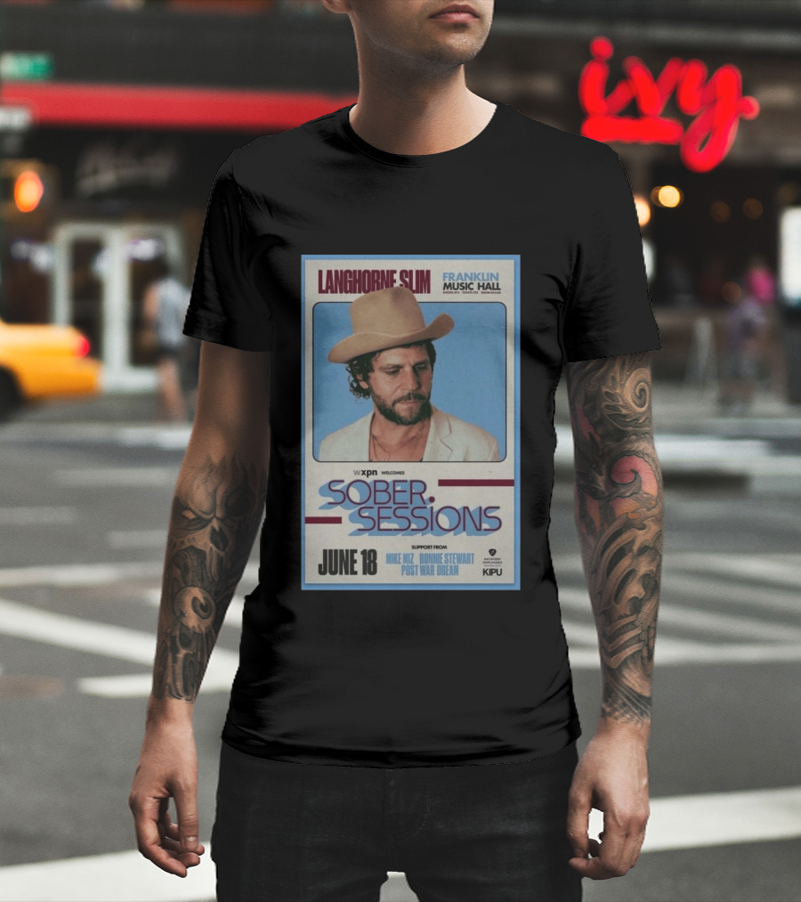 Langhorne Slim Sober Sessions Franklin Music Hall June 18 WXPN T-Shirt