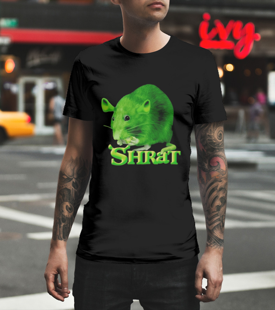 Shrat Chaos Potato Meme Shrek Rat Green Rodent Hybrid T-Shirt