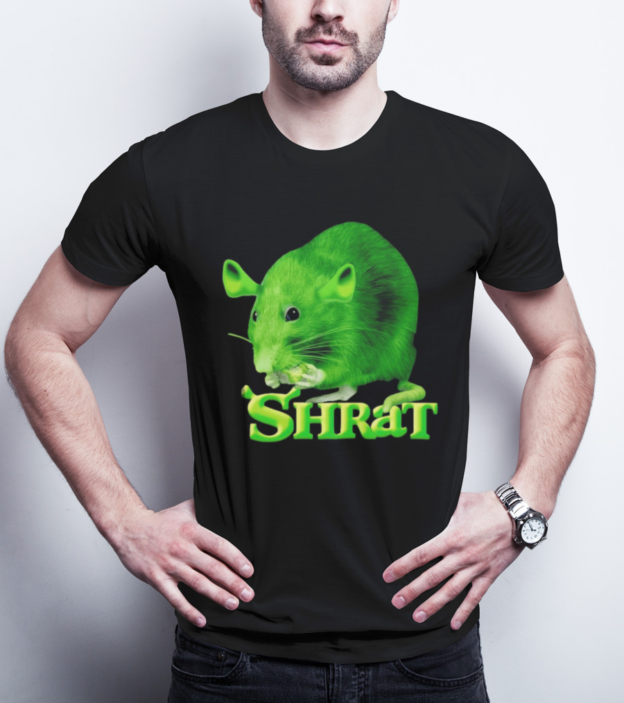 Shrat Chaos Potato Meme Shrek Rat Green Rodent Hybrid T-Shirt