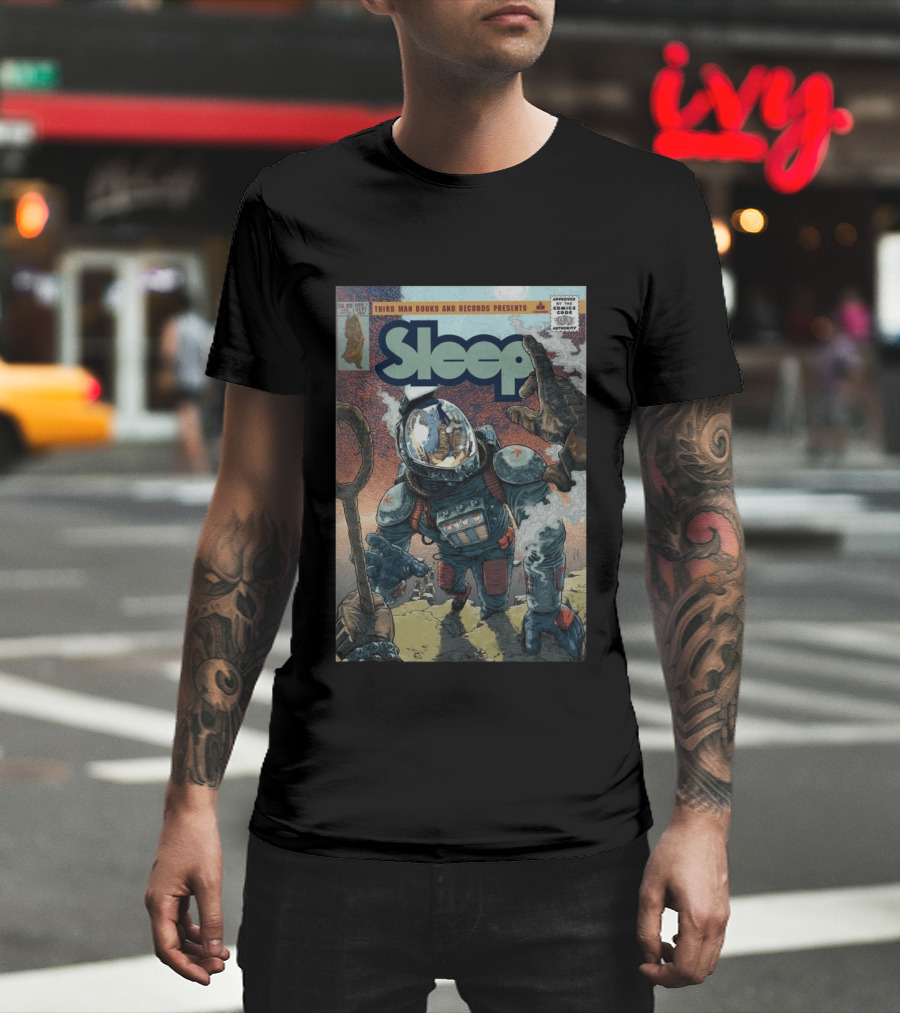 Third Man Records Sleep Comic Astronaut And Snake Cover Rich Tommaso T-Shirt