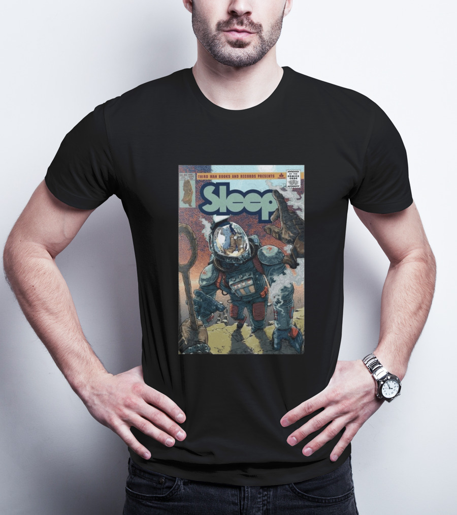 Third Man Records Sleep Comic Astronaut And Snake Cover Rich Tommaso T-Shirt