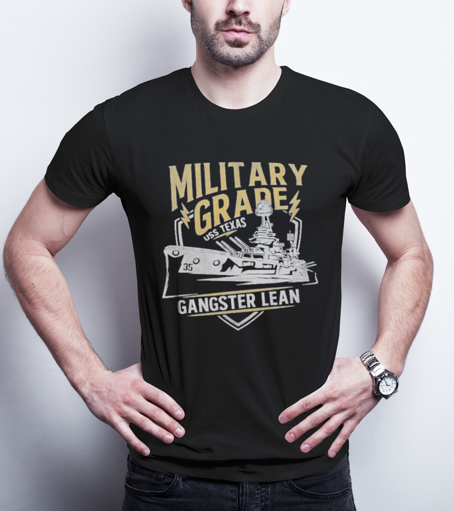 Military Grade USS Texas Gangster Lean T-Shirt