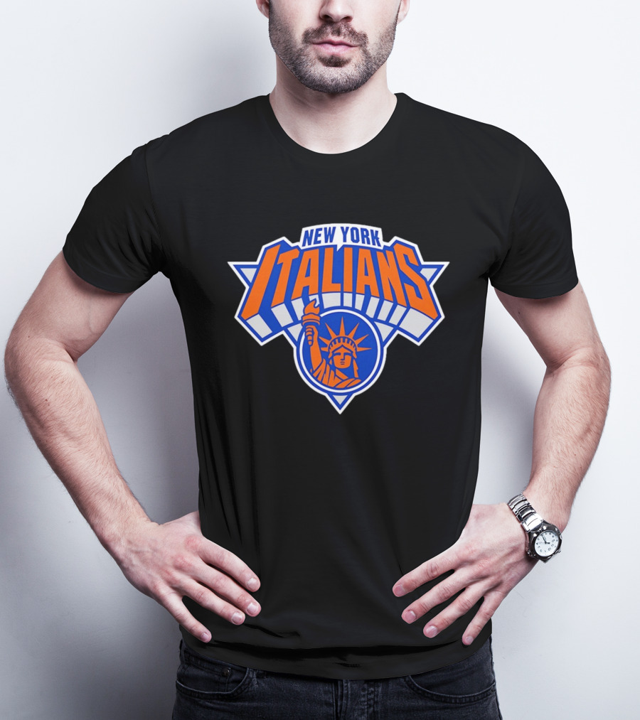 New York Italians Statue Of Liberty Knicks Basketball T-Shirt