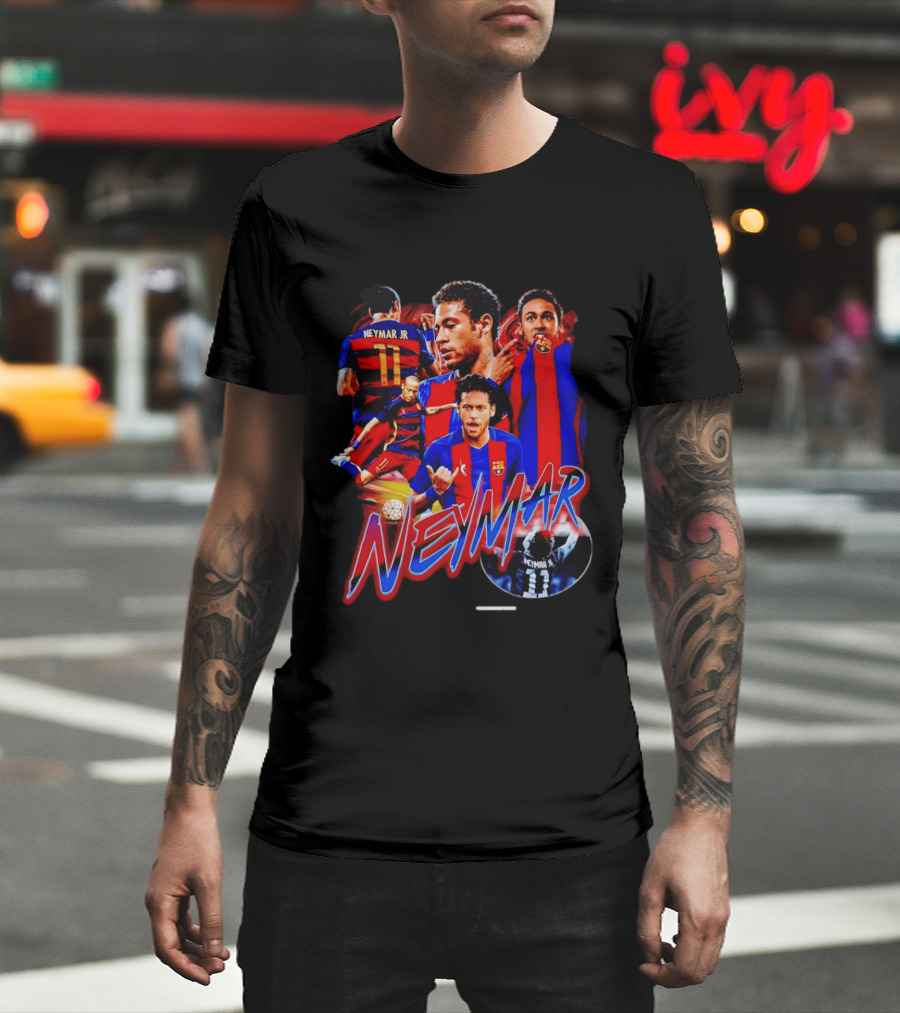 Neymar Jr Barcelona Iconic Football Legend T-Shirt