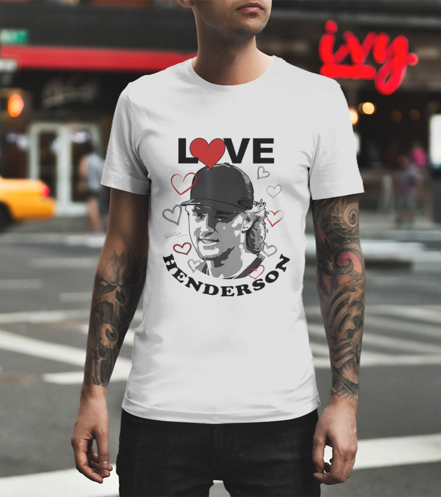 Love Gunnar Henderson Baltimore Orioles Baseball Heart T-Shirt