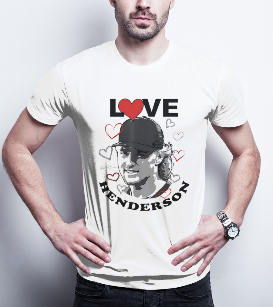 Love Gunnar Henderson Baltimore Orioles Baseball Heart T-Shirt