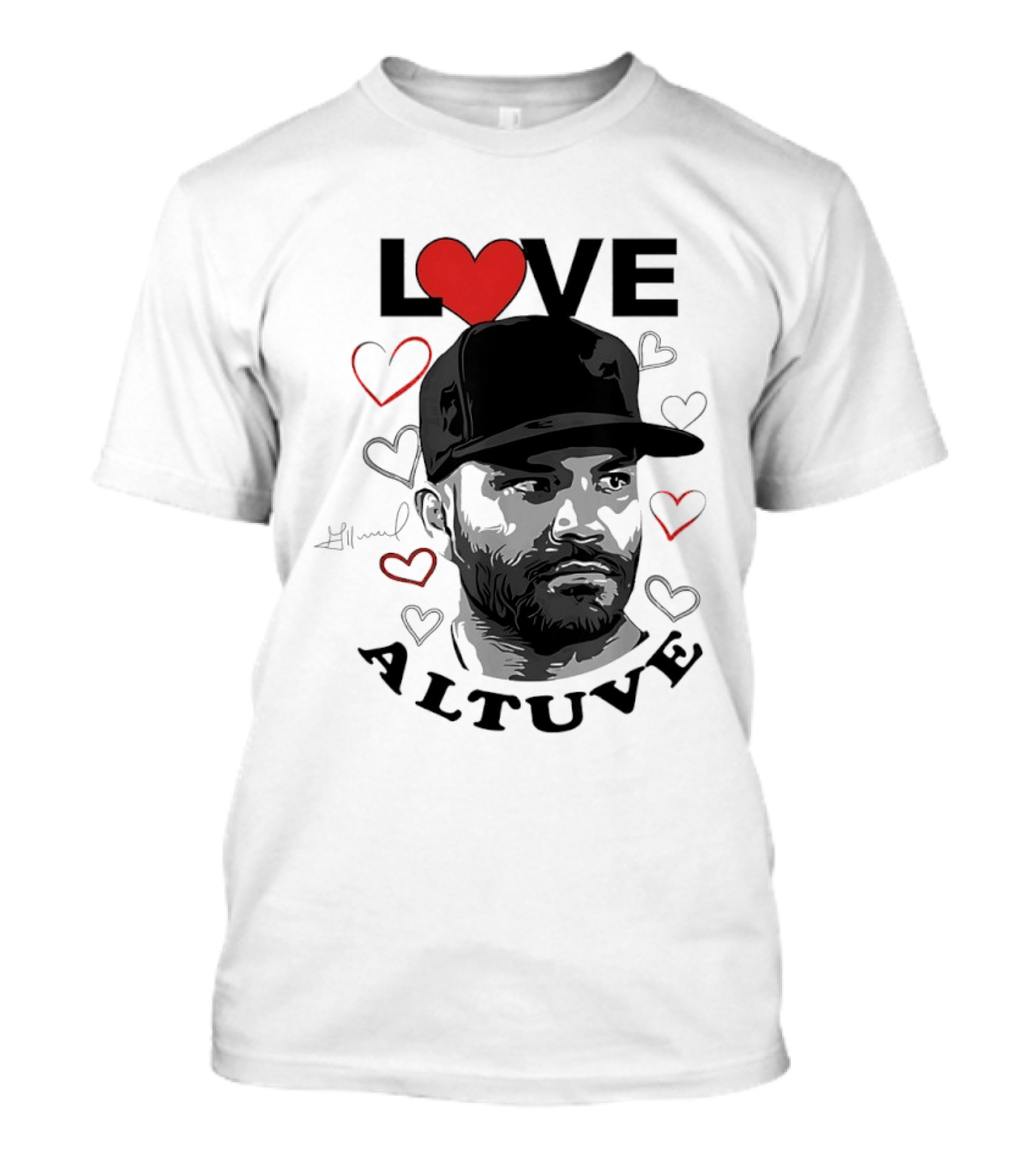Love Altuve Houston Baseball Heart T-Shirt