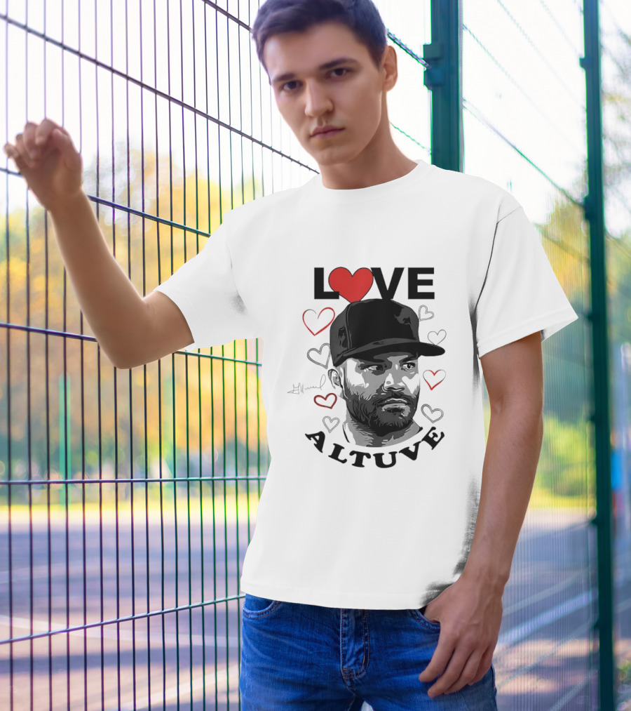 Love Altuve Houston Baseball Heart T-Shirt