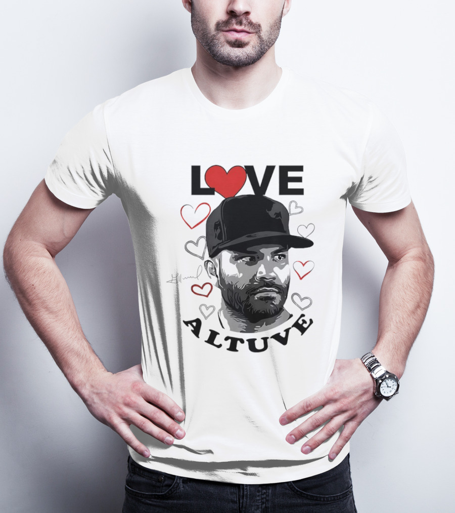 Love Altuve Houston Baseball Heart T-Shirt