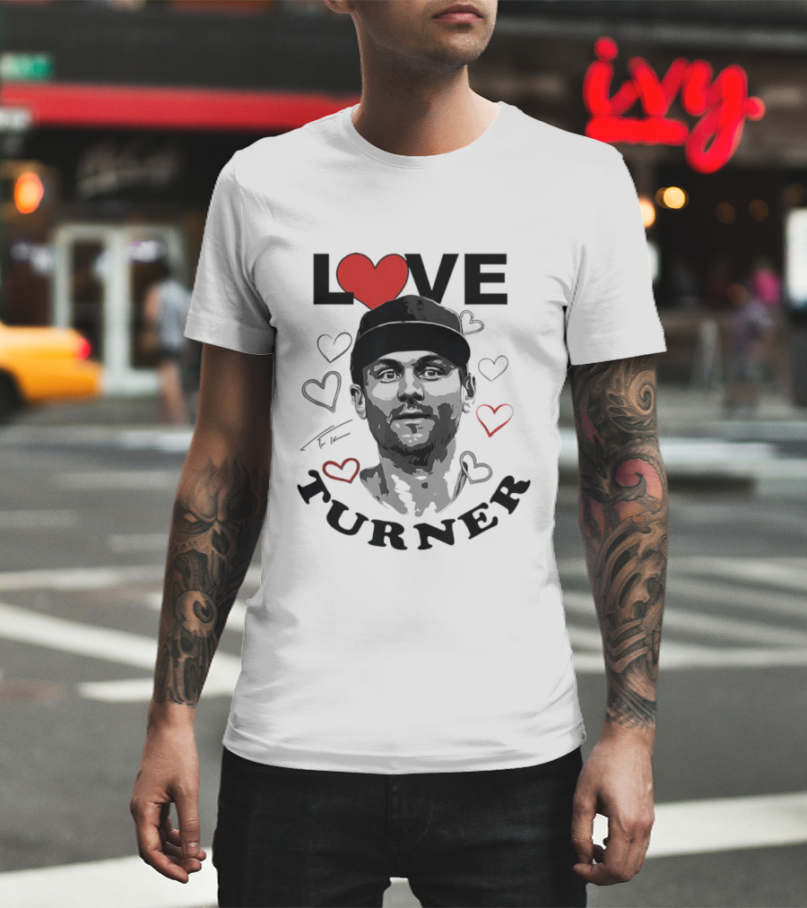LOVE Trea Turner Philadelphia Phillies Baseball Heart T-Shirt
