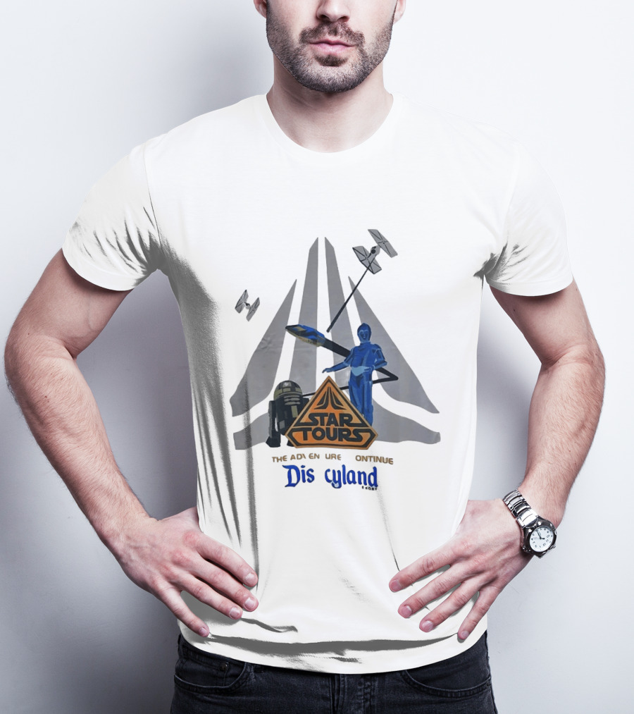 Star Tours The Adventures Continue Disneyland C 3PO R2 D2 T-Shirt