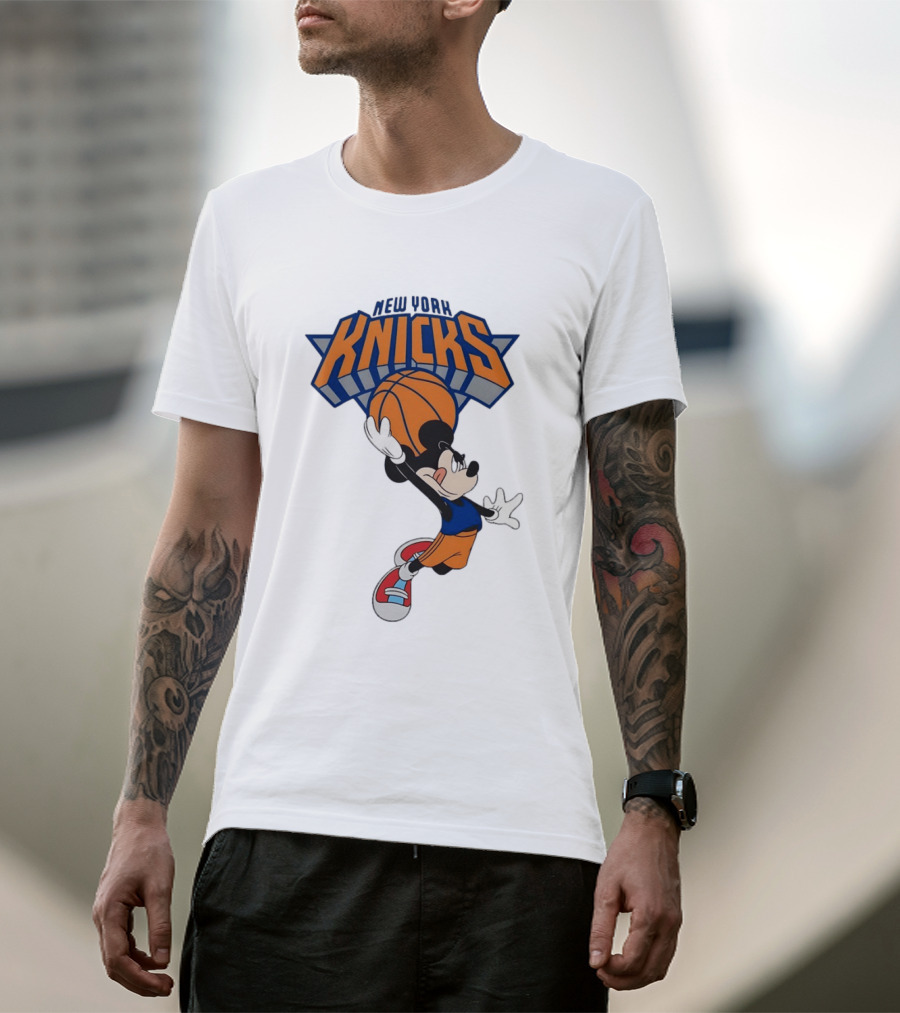 Mickey Mouse NBA New York Knicks Basketball Player Disney T-Shirt