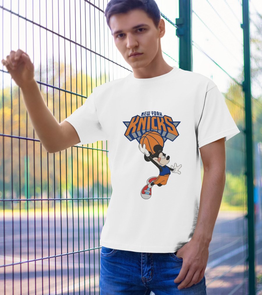 Mickey Mouse NBA New York Knicks Basketball Player Disney T-Shirt