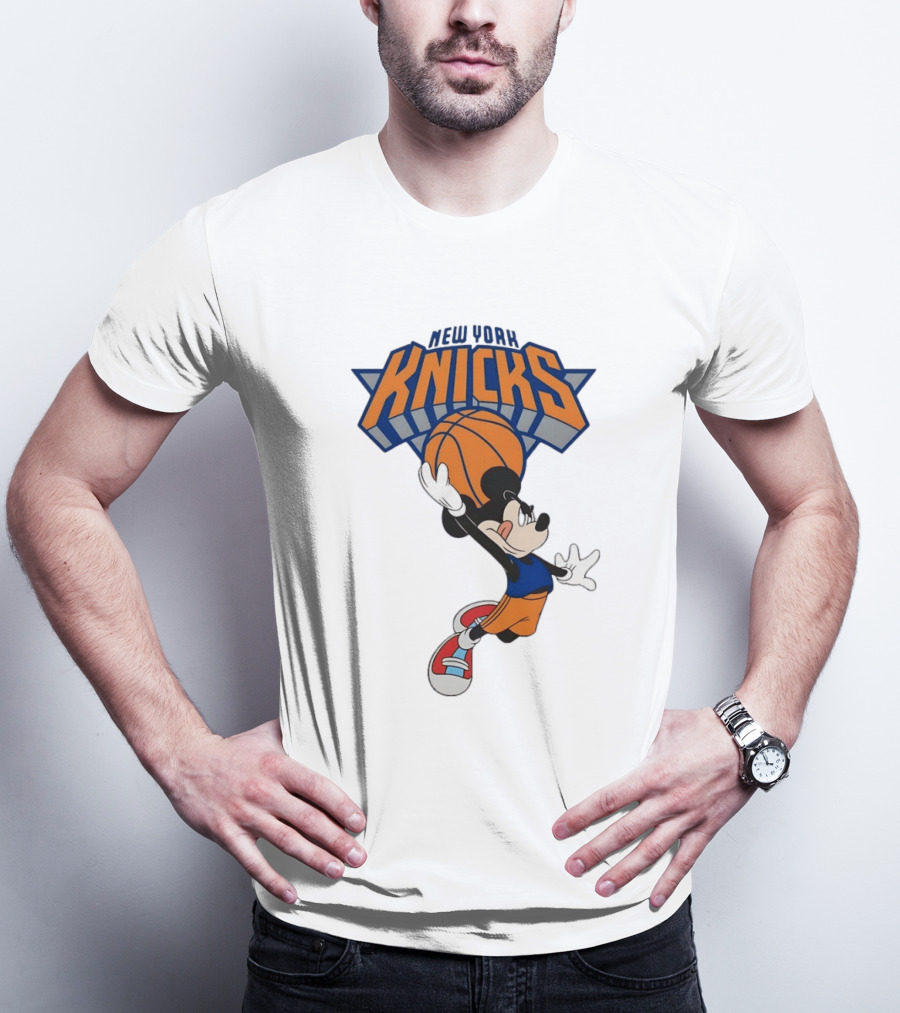 Mickey Mouse NBA New York Knicks Basketball Player Disney T-Shirt