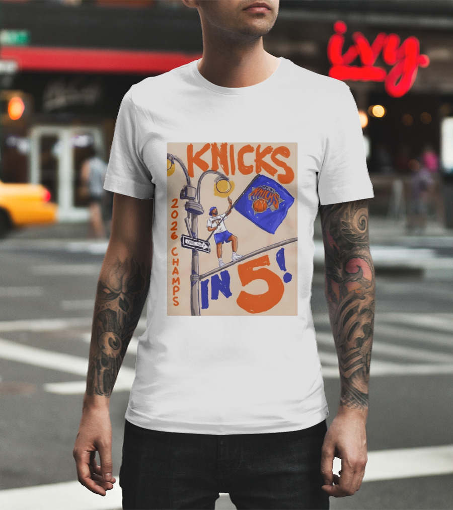 Jalen Brunson New York Knicks 2026 Champs Knicks In 5 Basketball Team T-Shirt