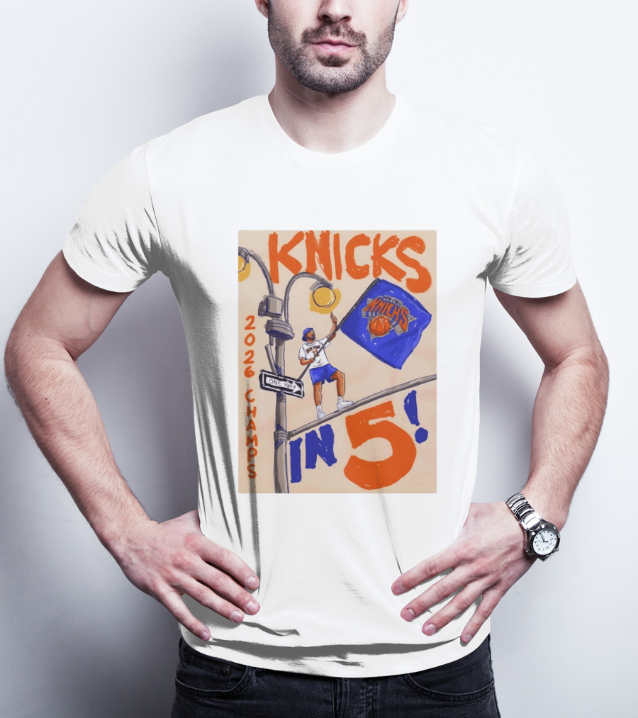 Jalen Brunson New York Knicks 2026 Champs Knicks In 5 Basketball Team T-Shirt