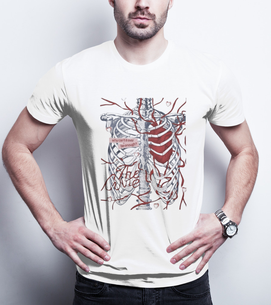 Olivia Rodrigo The Cure Why Can't I Ever Be Enough Skeleton Ribs Heart T-Shirt