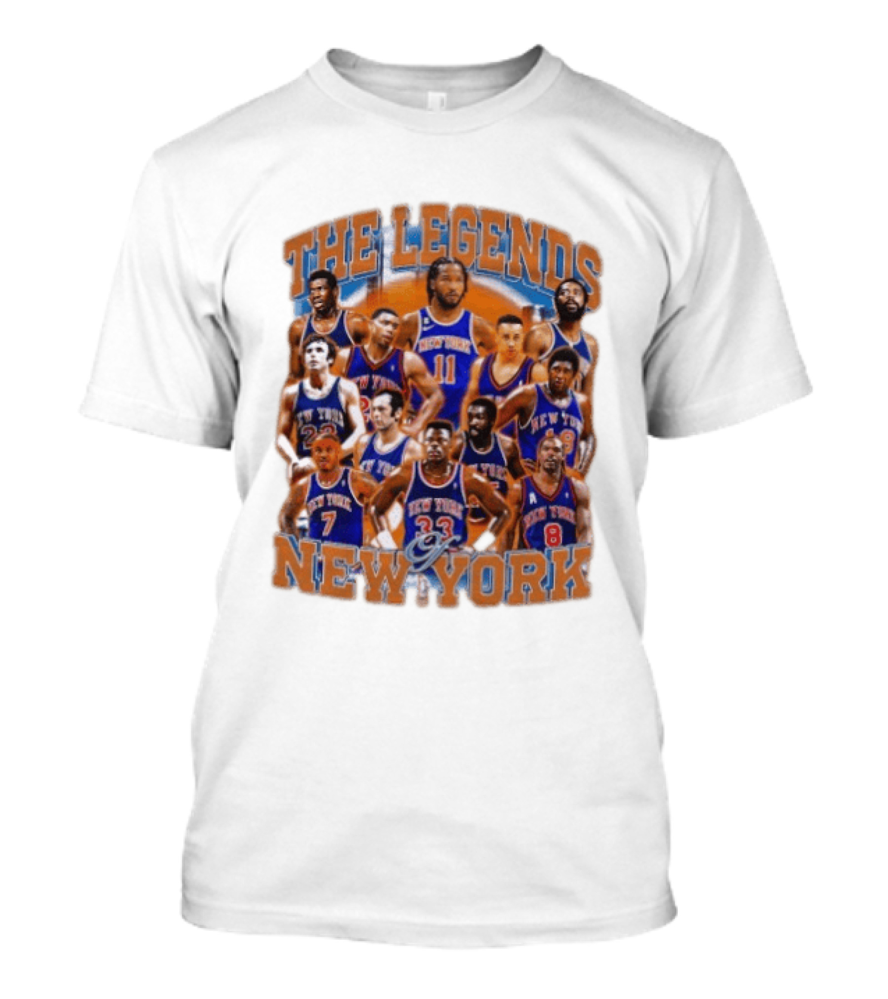 The Legends Of New York Basketball Collage T-Shirt