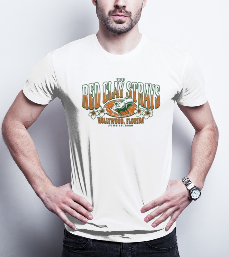 Red Clay Strays June 18 2026 Tour Hollywood Florida T-Shirt